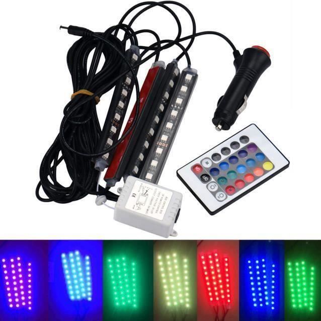 Conduit de voiture frais intérieur rgb la lumière des accessoires ...