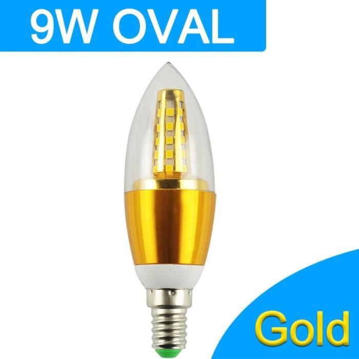 AMPOULE LED,Golden 9w Oval-Cold white--Ampoule LED E14, 10 pièces, 220V ...