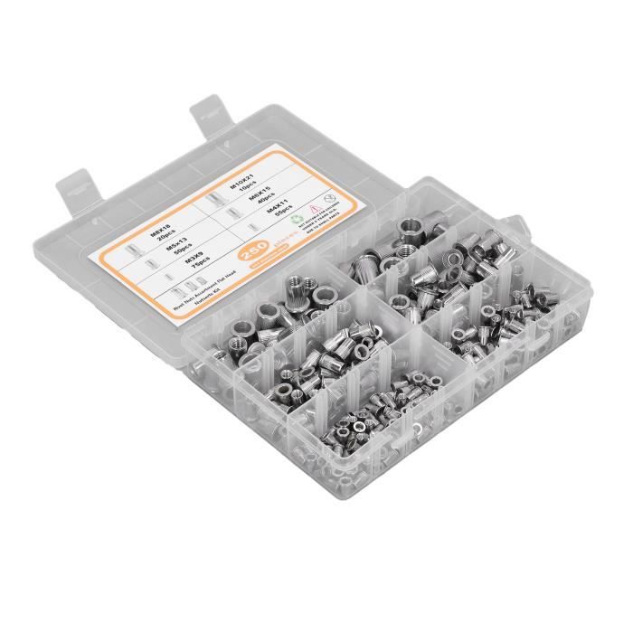 Zerone Écrou à rivets 250 pièces Rivet Écrou 304 En Acier Inoxydable ...