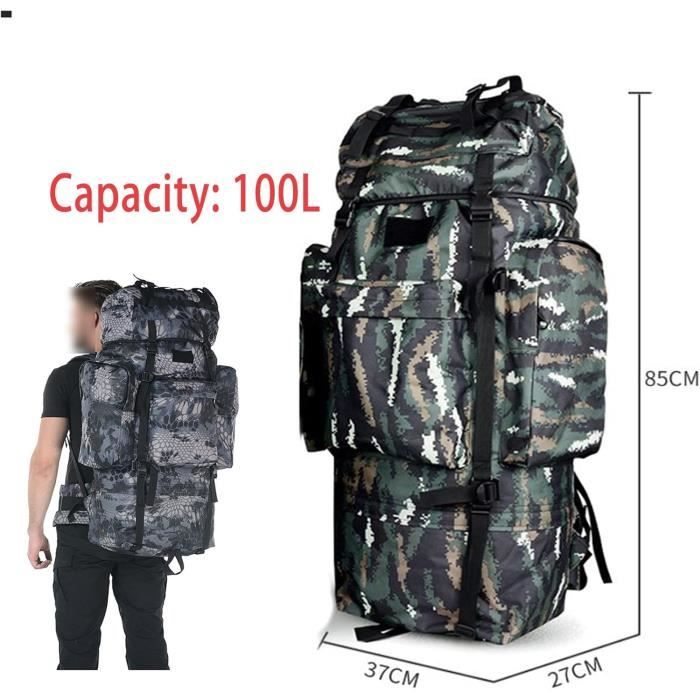 Hgyj Sac D'Alpinisme En Plein Air 100L Sac À Dos Multifonctionnel Sac ...