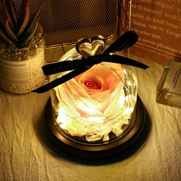 TMISHION Veilleuse LED Aimer Coeur Verre Couverture Simulation ...