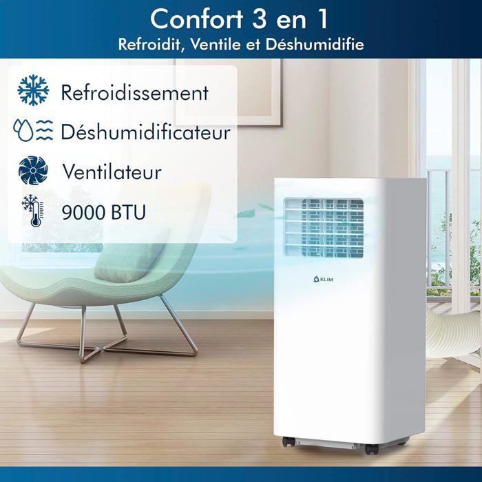 K9000 | Climatiseur Mobile Silencieux 3 En 1 + Nouveauté 2024 ...