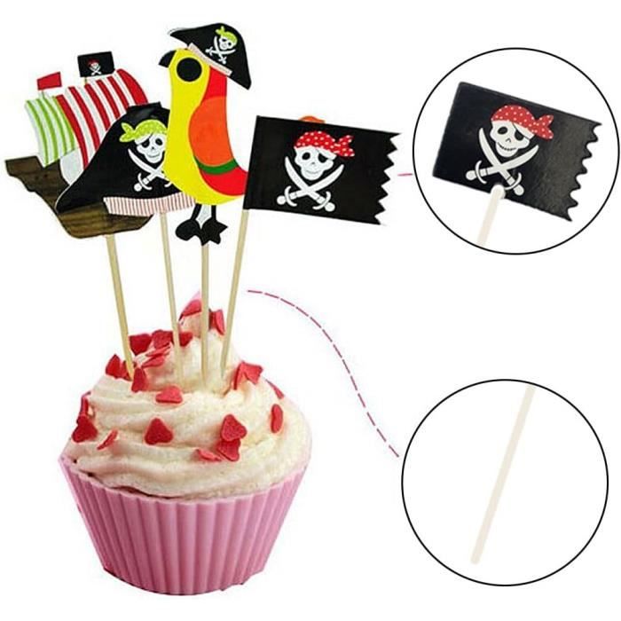 Décoration Gâteau Pirate - 24Pcs Décoration Anniversaire Pirate,Pirate ...