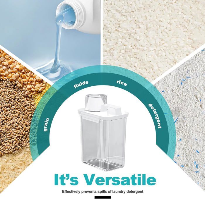 Boite Lessive 1800ml,Distributeur Lessive Liquide Avec Graduation ...