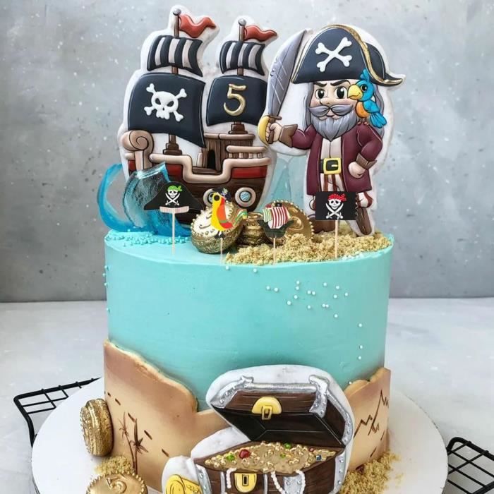 Décoration Gâteau Pirate - 24Pcs Décoration Anniversaire Pirate,Pirate ...