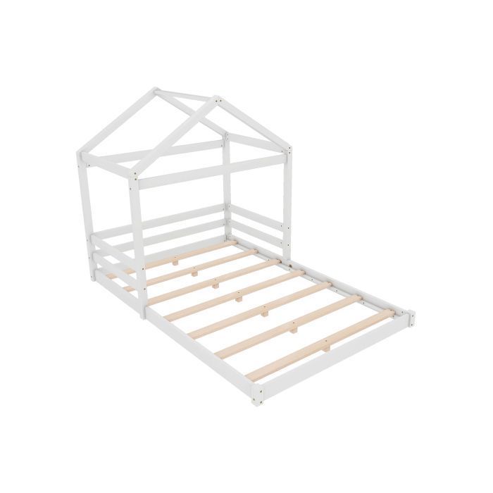 Lit cabane enfant 140x200, en bois de pin, lit combine enfant ,Lit d ...