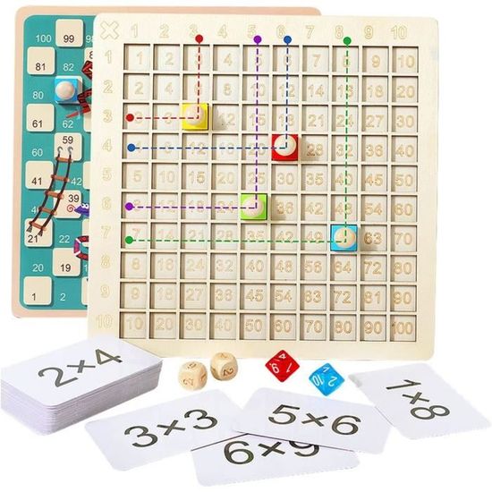 Wooden Math Multiplication/Montessori Children Counting Toy Kids ...