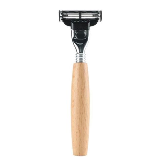 Sing-Rasoir de sécurité avec manche en bois Rasoirs Double Edge ...