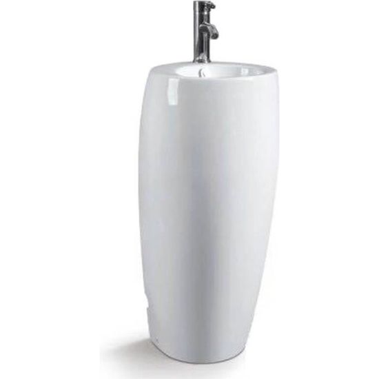 Lave Main Totem Rond - Céramique Blanc - 39x85 cm - Ove - Cdiscount ...