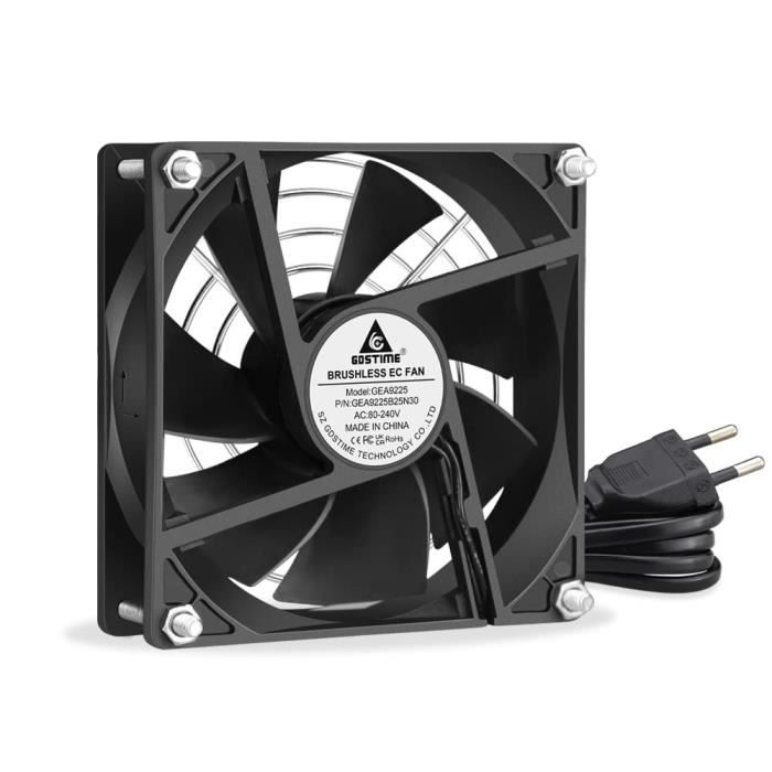 Ventilateur AC EC 220 V,92 mm,92x25 mm,240 V,Double roulement à billes,Ventilateur axial de 92 ...