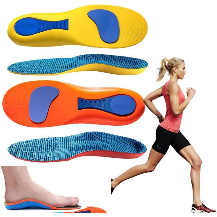 2 Paires Semelles Orthopédiques,Semelle Anti Douleur Talon Soulagement ...