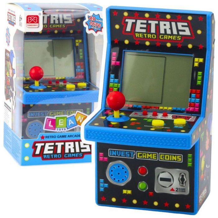 Borne arcade Leantoys Mini borne d'arcade rétro Tetris, 49 jeux, 1 676 ...