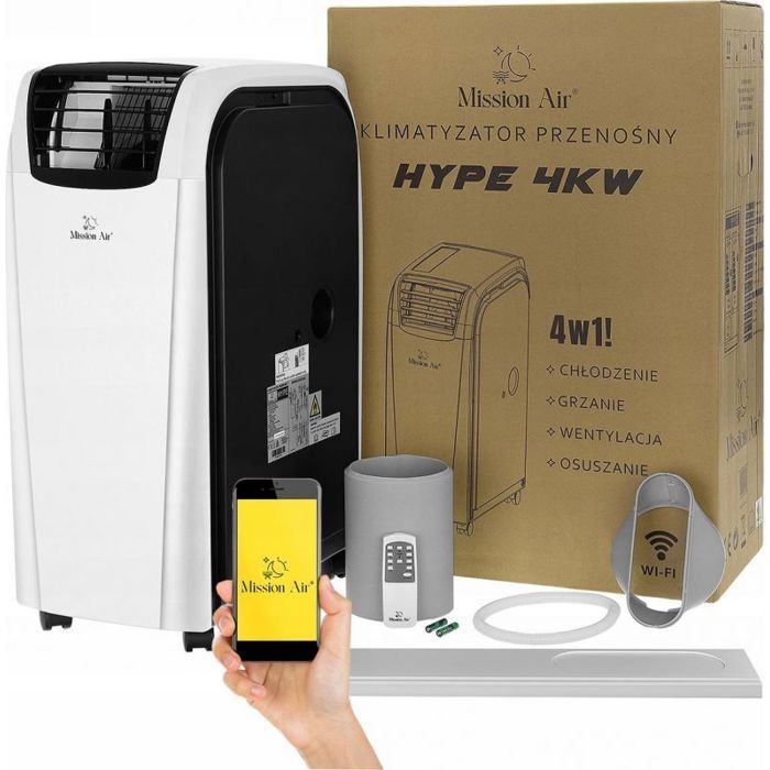 Climatiseur mobile Mission air MissionAir 4kW Climatiseur Chauffage ...