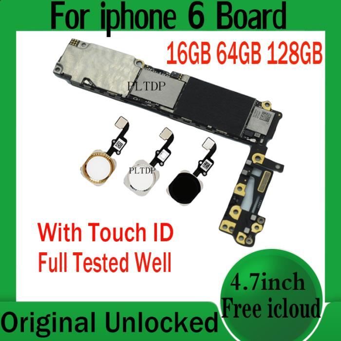 64 Go Gold Touch ID-100% Original débloqué pour iphone 6 4.7 pouces carte mère avec Touch ID ...