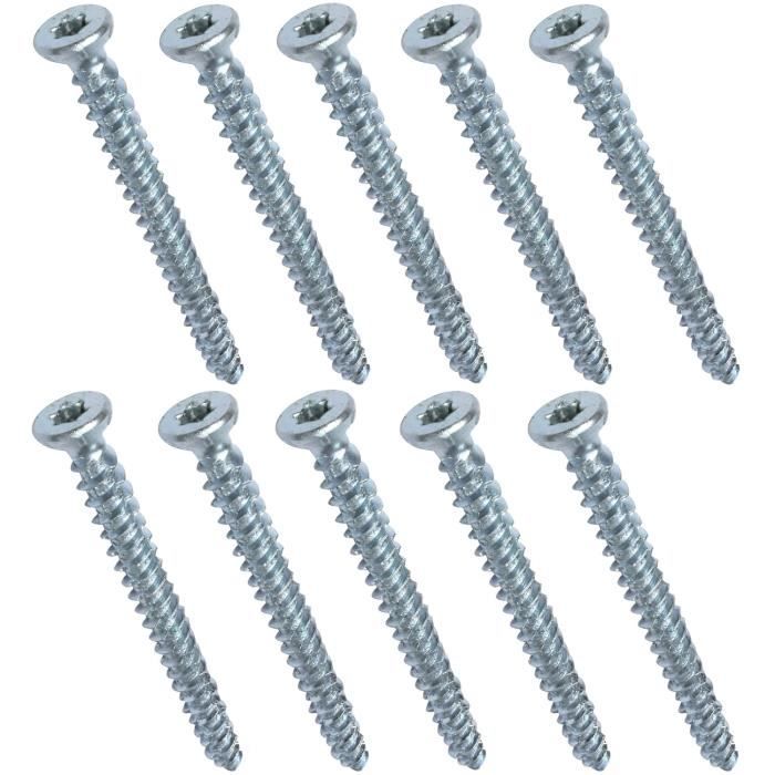 C48383 - Lot De 10 Vis D'Ancrage Direct Pour Béton Ø7.5X80Mm Tête ...