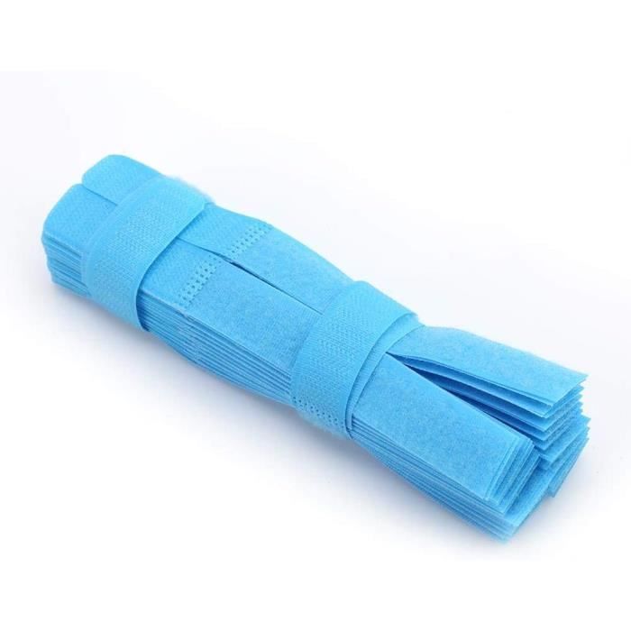 Bewinner Lot de 50 attaches de câble réutilisables en Velcro pour ...
