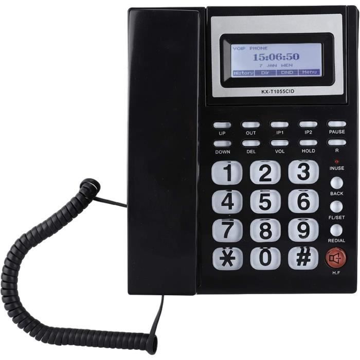Téléphone Filaire avec Haut-Parleur, Téléphone Filaire avec répondeur Sonneries optionnelles ...
