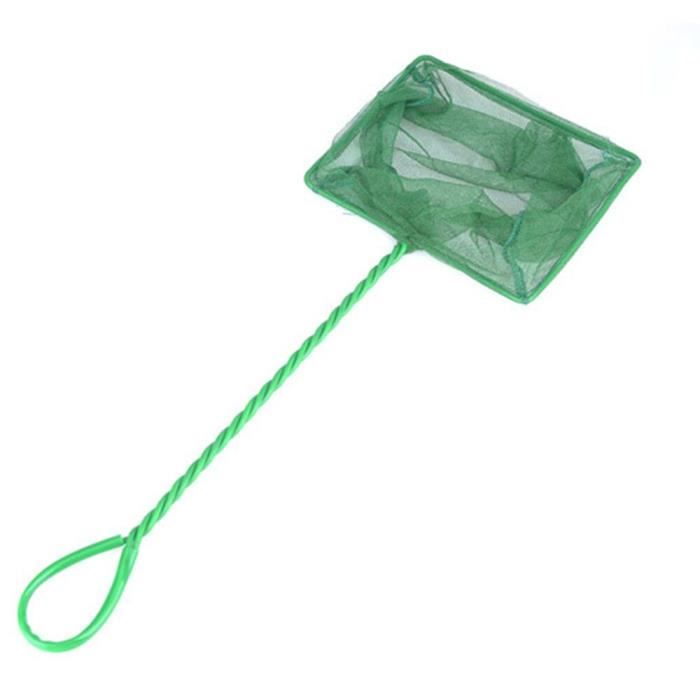 Vert L Mini Filet De Pêche Pour Aquarium Outil De Capture De Poissons Poignée Nettoyeur D
