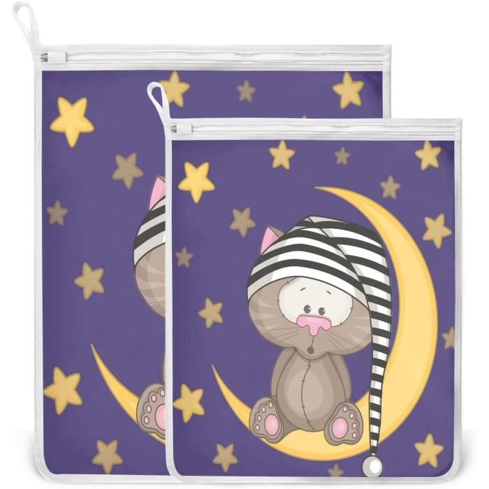Lune Chat Minou Étoile Filet À Linge Machine À Laver Sac De Lavage Du ...