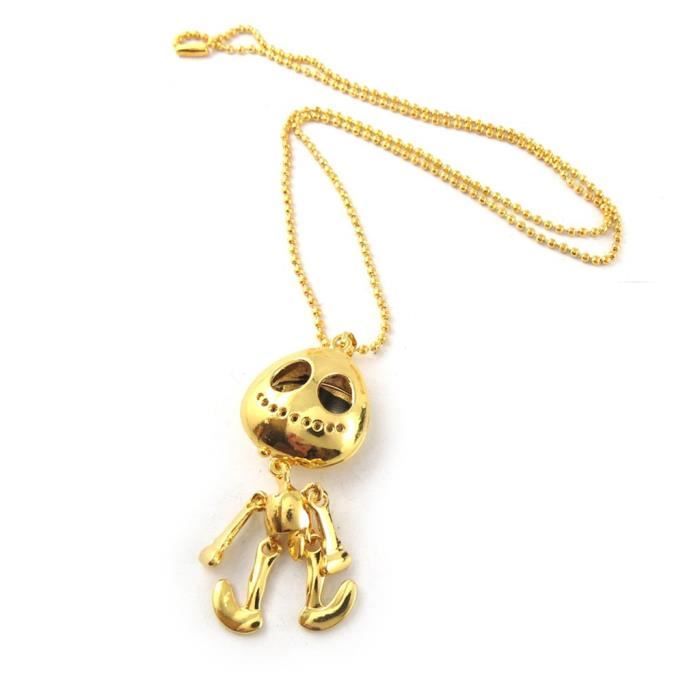 Sautoir baroque 'Tête de Mort' doré - 70 cm, 65x25 mm [R6997] - Achat / Vente sautoir et collier ...