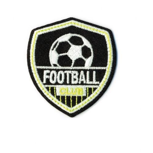 Lot de 3 écussons thermocollants luminescent football noir 50mm x50mm ...