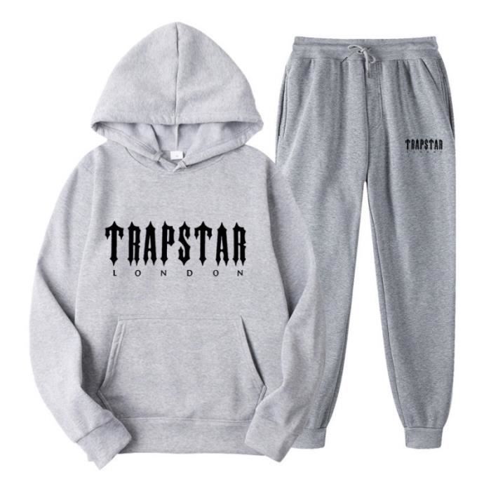 Trapstar Survêtements Homme Veste à Capuche et Pantalon Y2K Hip Hop Lot de 2 Ensemble de Jogging ...