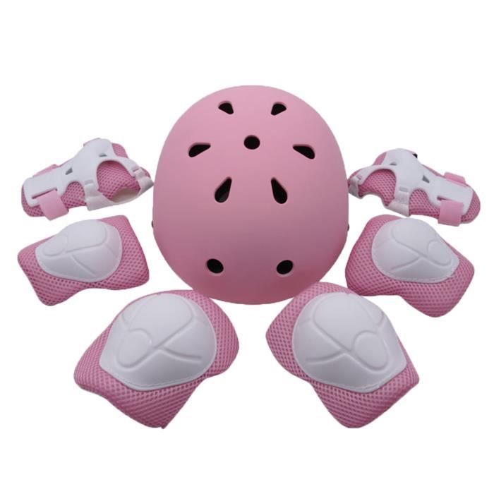 Casque de protection de sport pour enfants + coudières + genouillères ...