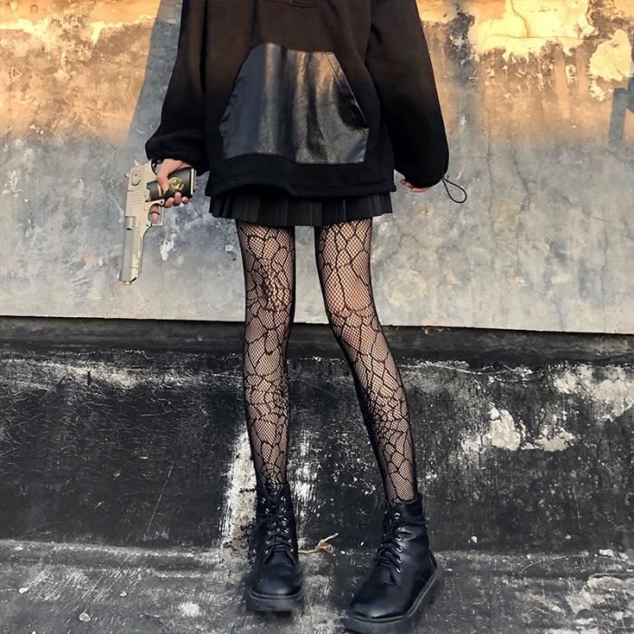 Collant,Bas en résille pour femmes, blanc, Sexy, doux, Mori fille, Style Lolita, trou creux ...