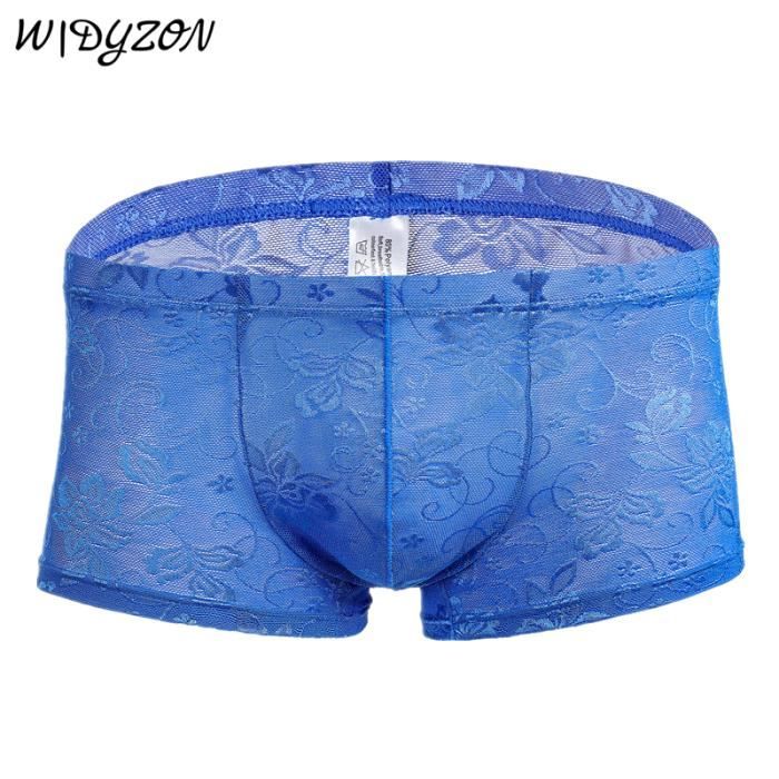 Boxer-shorty,Boxer en dentelle pour homme,sous-vêtement respirant et ...