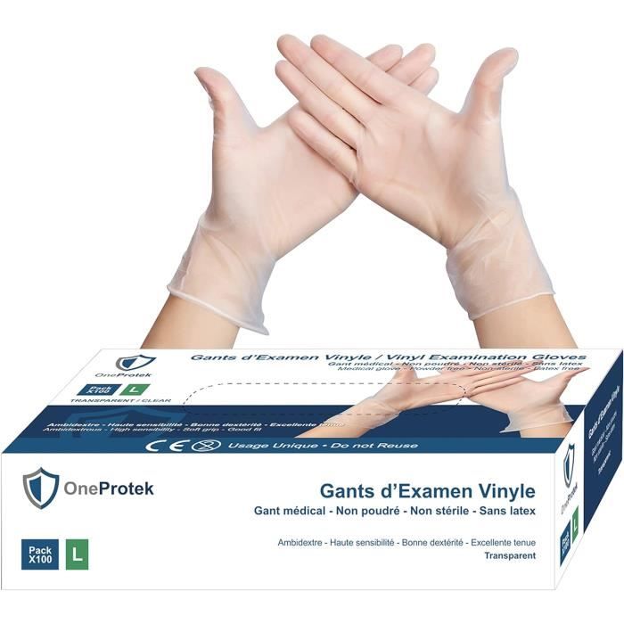 Gants Jetables En Vinyle - Boîte De 100 Gants Jetables Taille L - Non ... Gants Jetables En Vinyle - Boîte De 100 Gants Jetables Taille L - Non ...