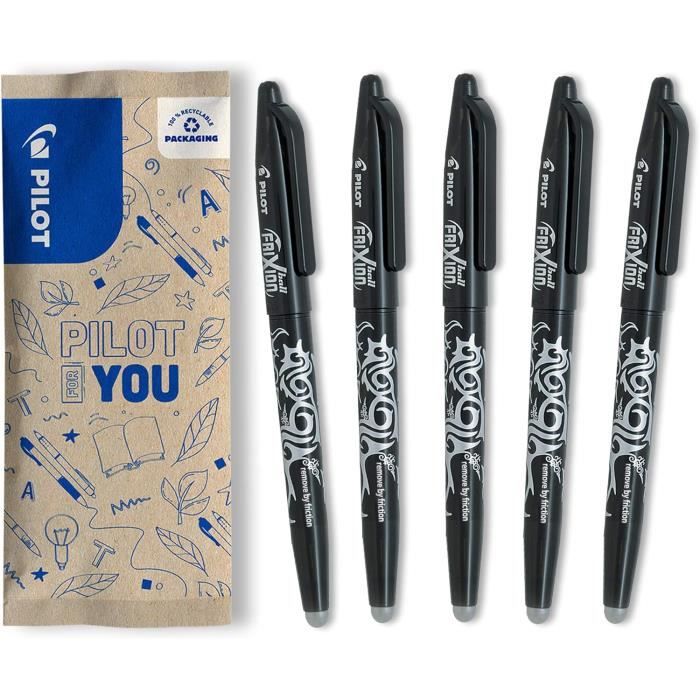 PILOT - Lot de 5 Frixion Ball - Stylo effaçable à encre thermosensible ...