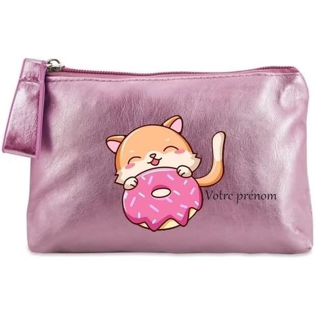 Trousse Rose Maquillage Stylo Pochette Chat Et Donut[H1230] - Cdiscount ...