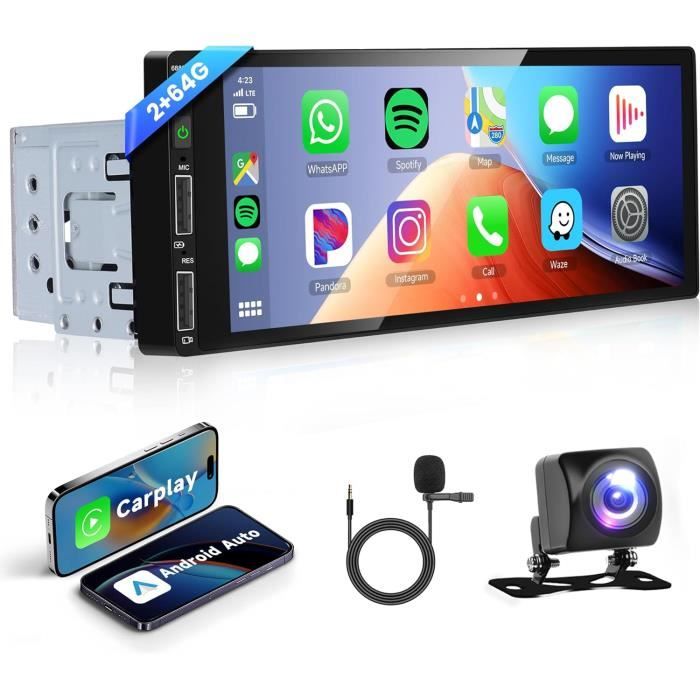 2G+64G Android 13 Autoradio 1 Din Avec Wireless Apple Carplay Android ...