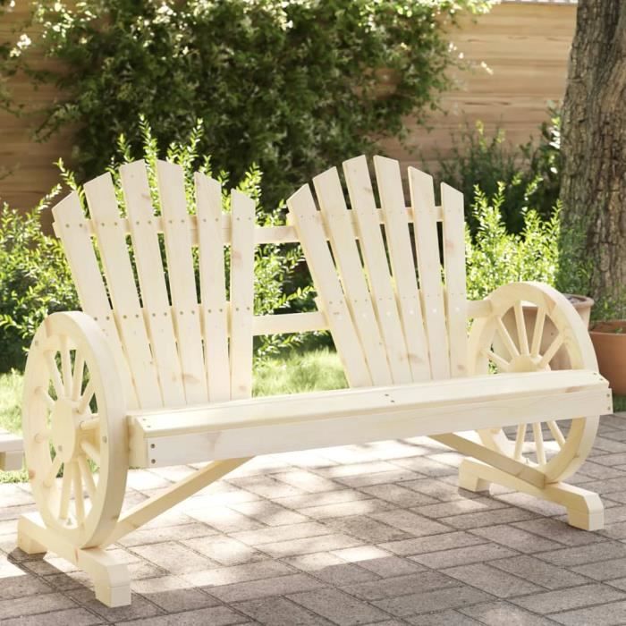 ABIL Chaise de jardin Adirondack 2 places bois de sapin massif En Stock ...