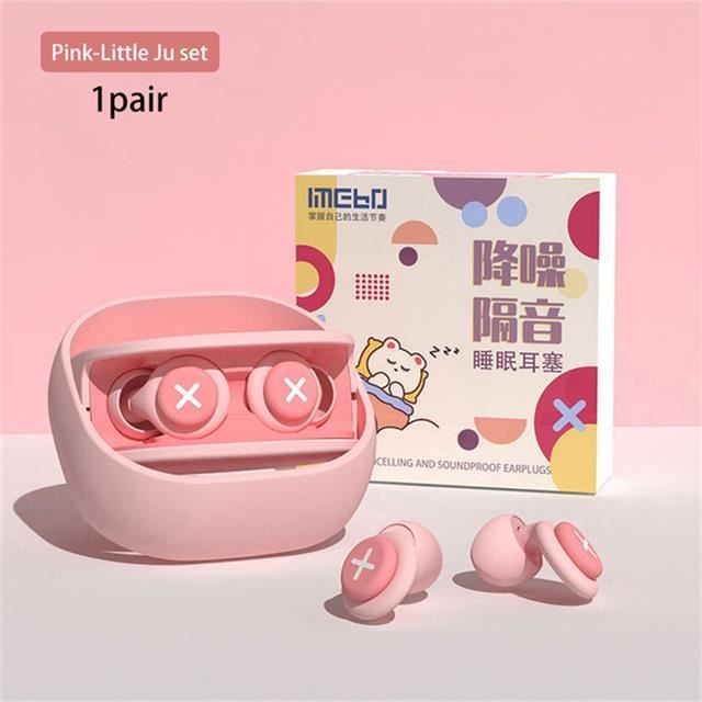 Boules Quies,Pink-Little ju set--Bouchons'Oreille en Silicone Souple ...