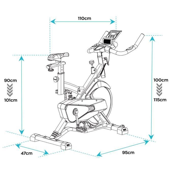 Vélo de course fitness Boudéch - Bold 1600 : résistance magnétique 16 ...
