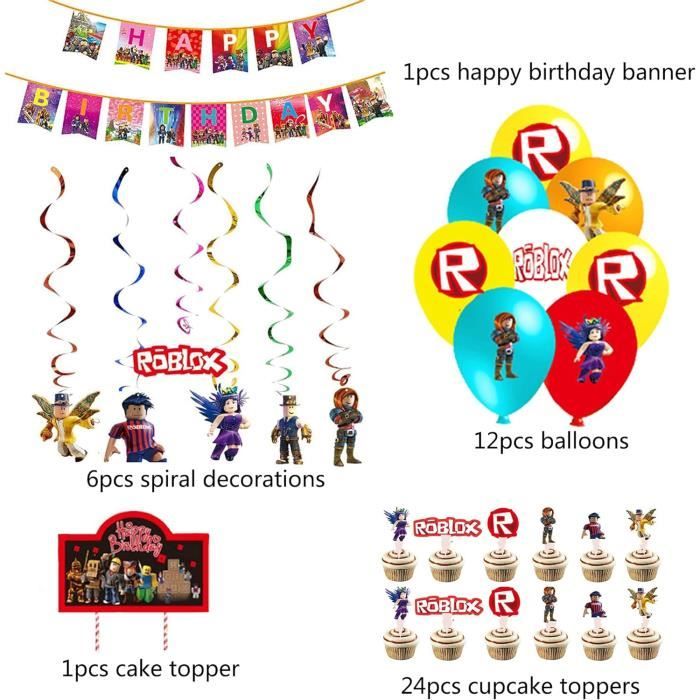 Deco Anniversaire Roblox Anniversaire Décorations Roblox Ballons ...