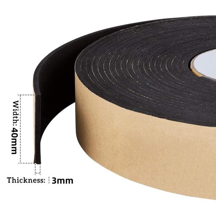 Bande de Mousse Auto adhésive 10m 40mm(L) x3mm(T) Ruban d'étanchéité en ...