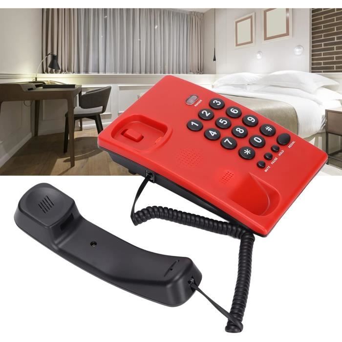 Téléphone De Bureau Filaire, Téléphone Fixe Multicolore Avec Double Combiné Magnétique ...