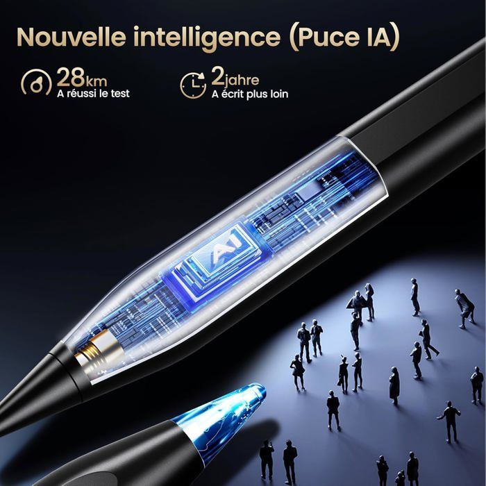 Stylet pour iPad - EDILIQ - Compatible iPad 2018-2025 - Charge rapide ...