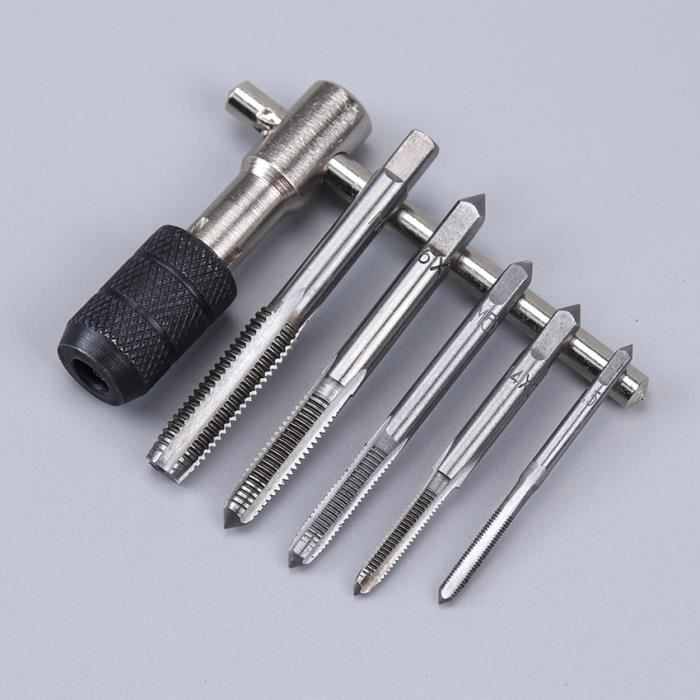 Outil a main,Jeu de clés à vis en forme de T M3 M4 M5 M6 M8, filetage, Kit d'outils manuels de ...