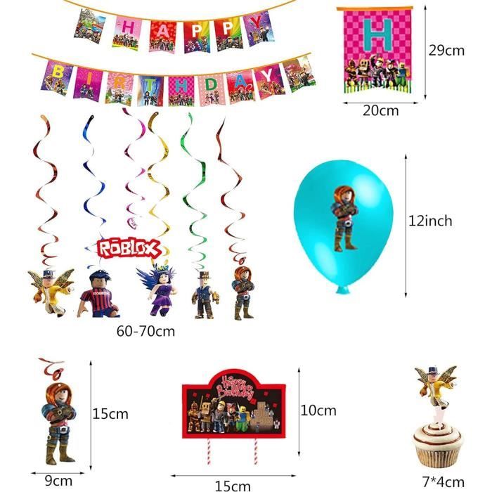 Deco Anniversaire Roblox Anniversaire Décorations Roblox Ballons ...