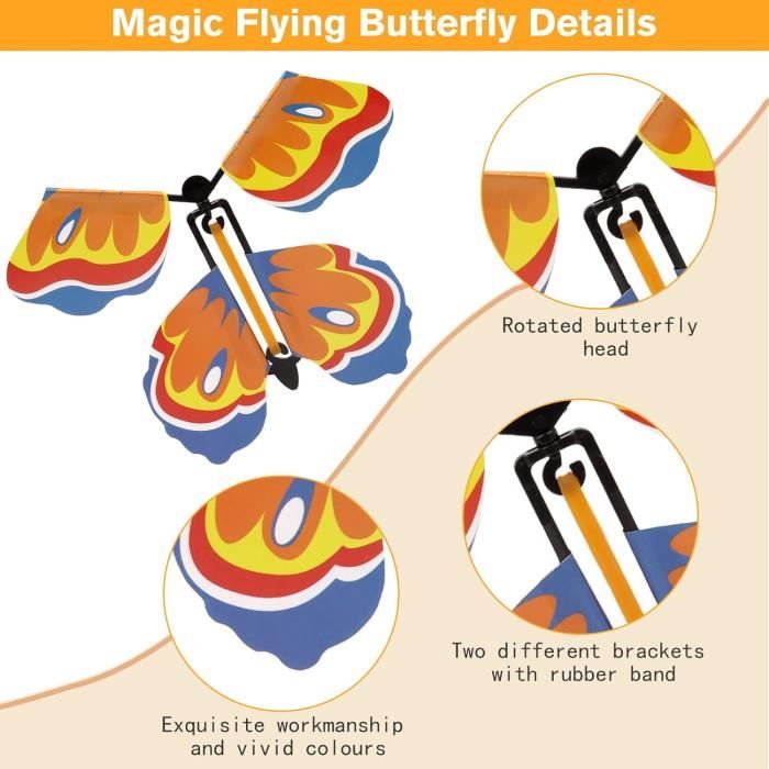 Papillon Volant Magique, 20 Pièces, Papillon Volant Surprise, Jouet ...