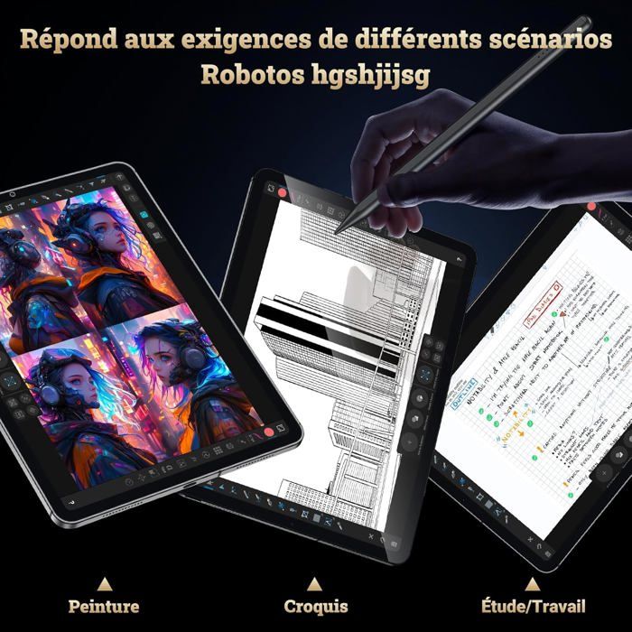 Stylet pour iPad - EDILIQ - Compatible iPad 2018-2025 - Charge rapide ...