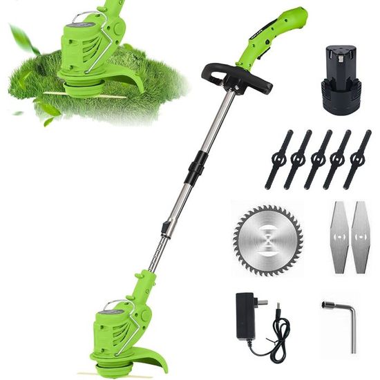 Coupe Bordure sans Fil avec Batterie, Debroussailleuse Electrique sans Fil, 21v Bordure avec ...