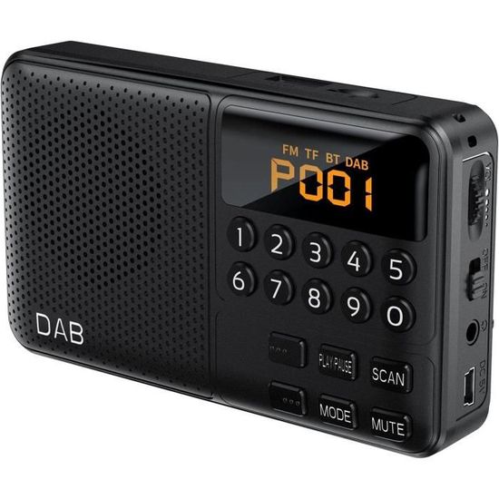 Dab-Dab + Numérique & Fm Radio, Bluetooth Headphone Jack Batterie Rechargeable Bande Plein ...