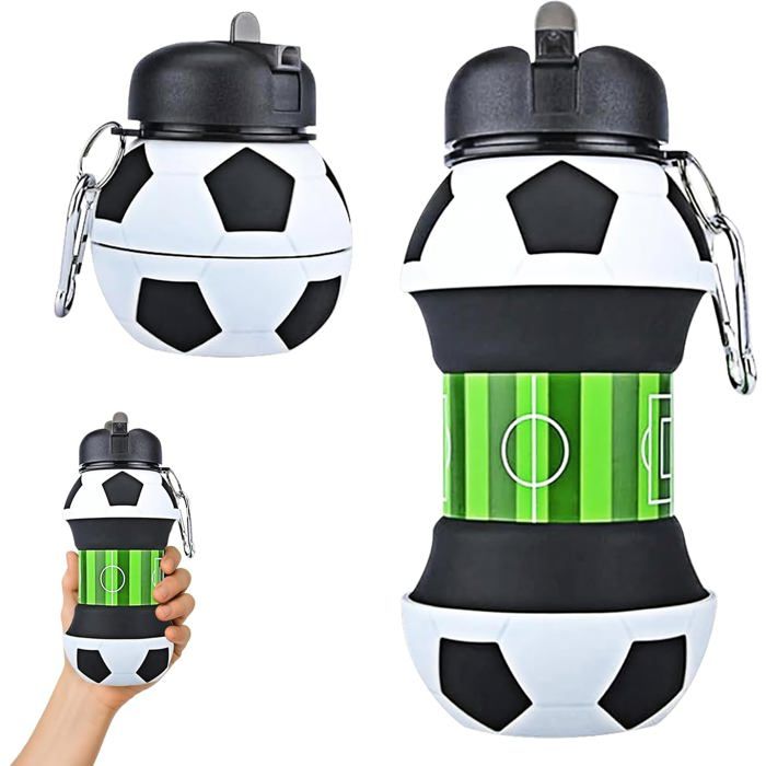 Bouteille d'Eau en Silicone pour Football - Gourde Pliable Sans BPA ...
