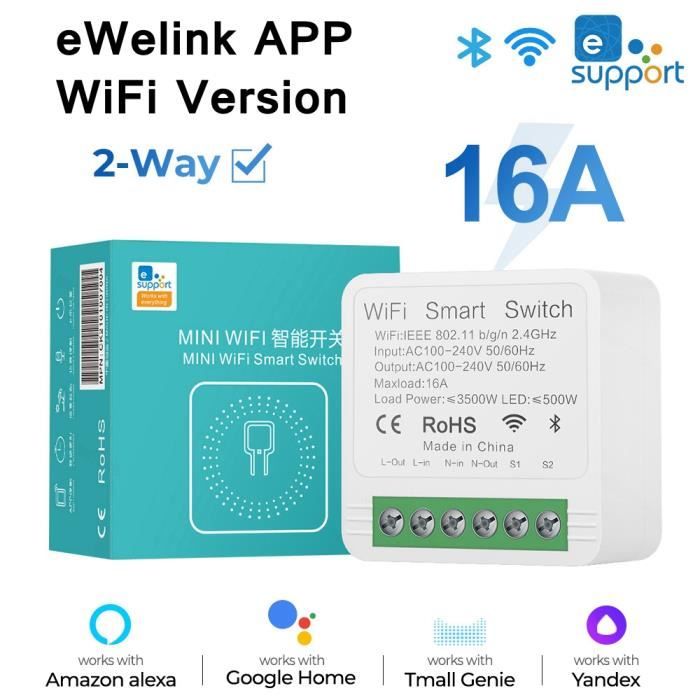 Wi-Fi eWelink-Tuya Zigbee Mini Smart Switch Tech, 16A, 2Way Control ...