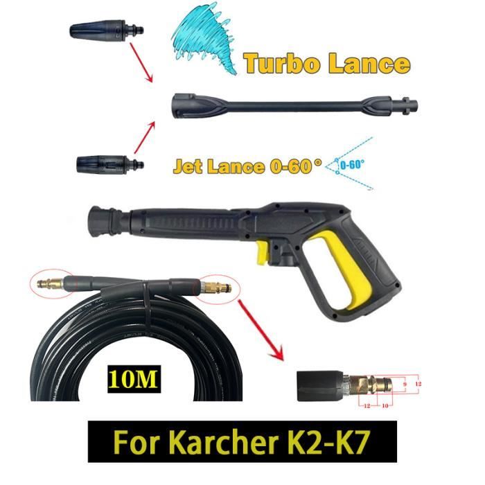ENSEMBLE COMPLET - Pistolet nettoyeur haute pression pour Karcher K2, K3, K4, K5, K6, K7, livres ...