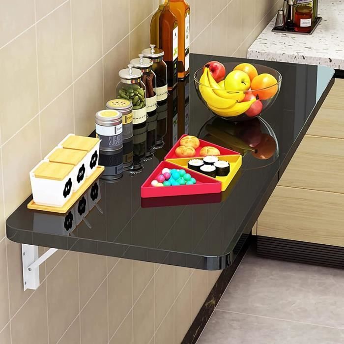 Table Pliable Cuisine En Bois, Table Murale Rabattable Pour Petit ...